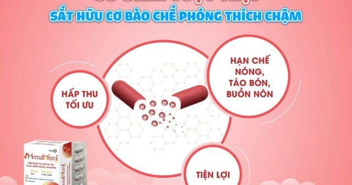 Lợi ích của cơ chế phóng thích chậm trong sắt Hematoferol dành cho phụ ...