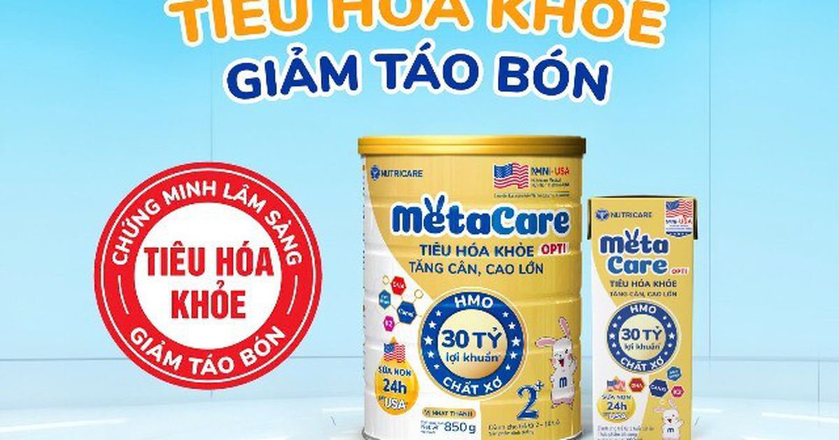 Sữa mát Metacare Opti được chứng minh lâm sàng giúp tiêu hóa khỏe, giảm ...